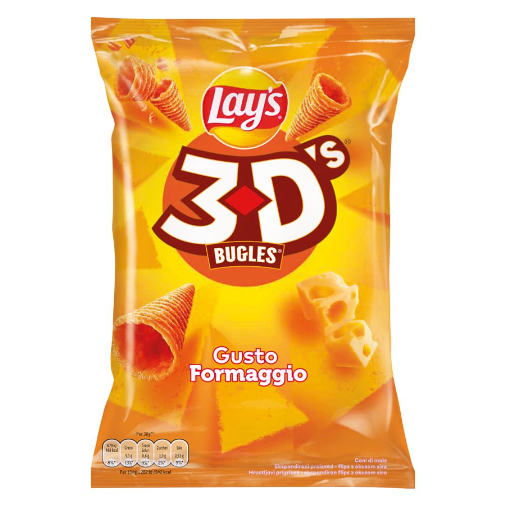 Lay's 3D's Bugles Käse - snack aus Mais mit Käsegeschmack, 100g – American Uncle