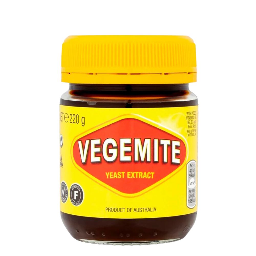 Vegemite Yeast Extract - streichfähige Creme auf Basis von Nahrungshefe, 220g – American Uncle
