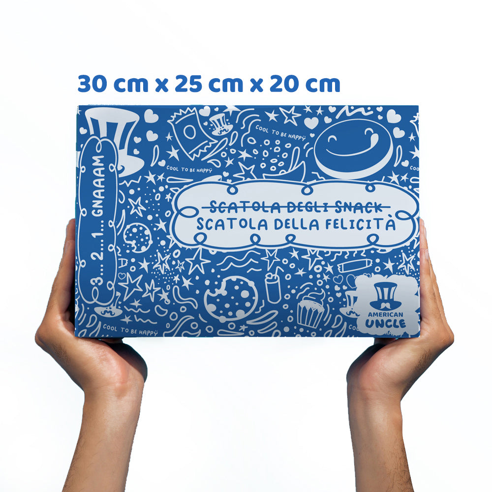 Salzige Snack-Box mit mindestens 18 internationalen Produkten ...