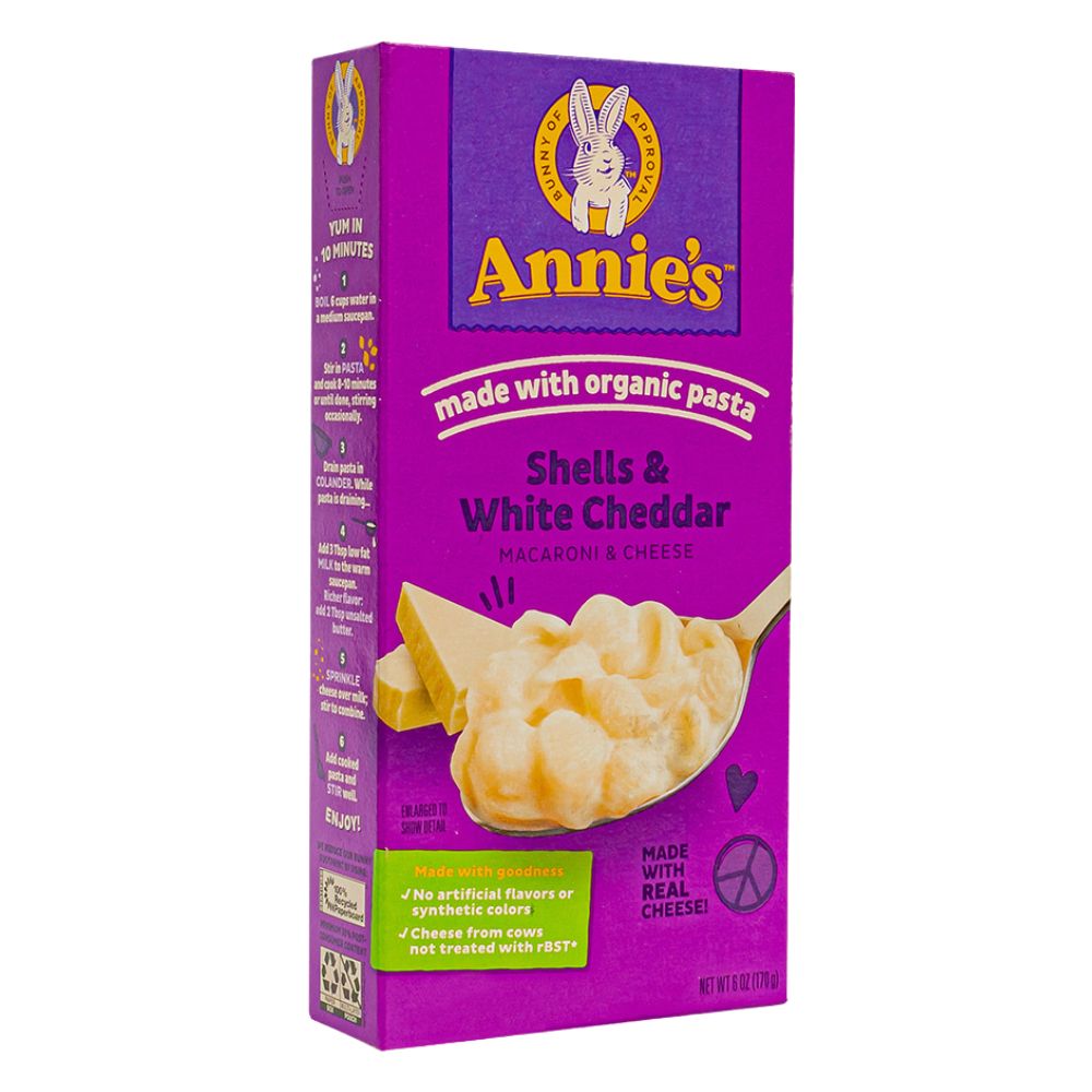 Annie's Mac & Cheese White Cheddar Shells - Pasta mit weißem Cheddar ...