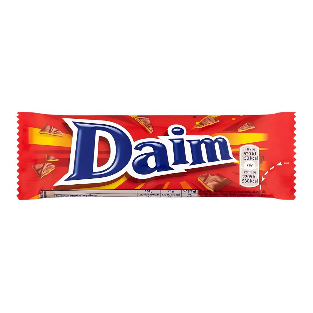 Daim - Milchschokoladenriegel gefüllt mit Mandelkaramell 28g – American ...