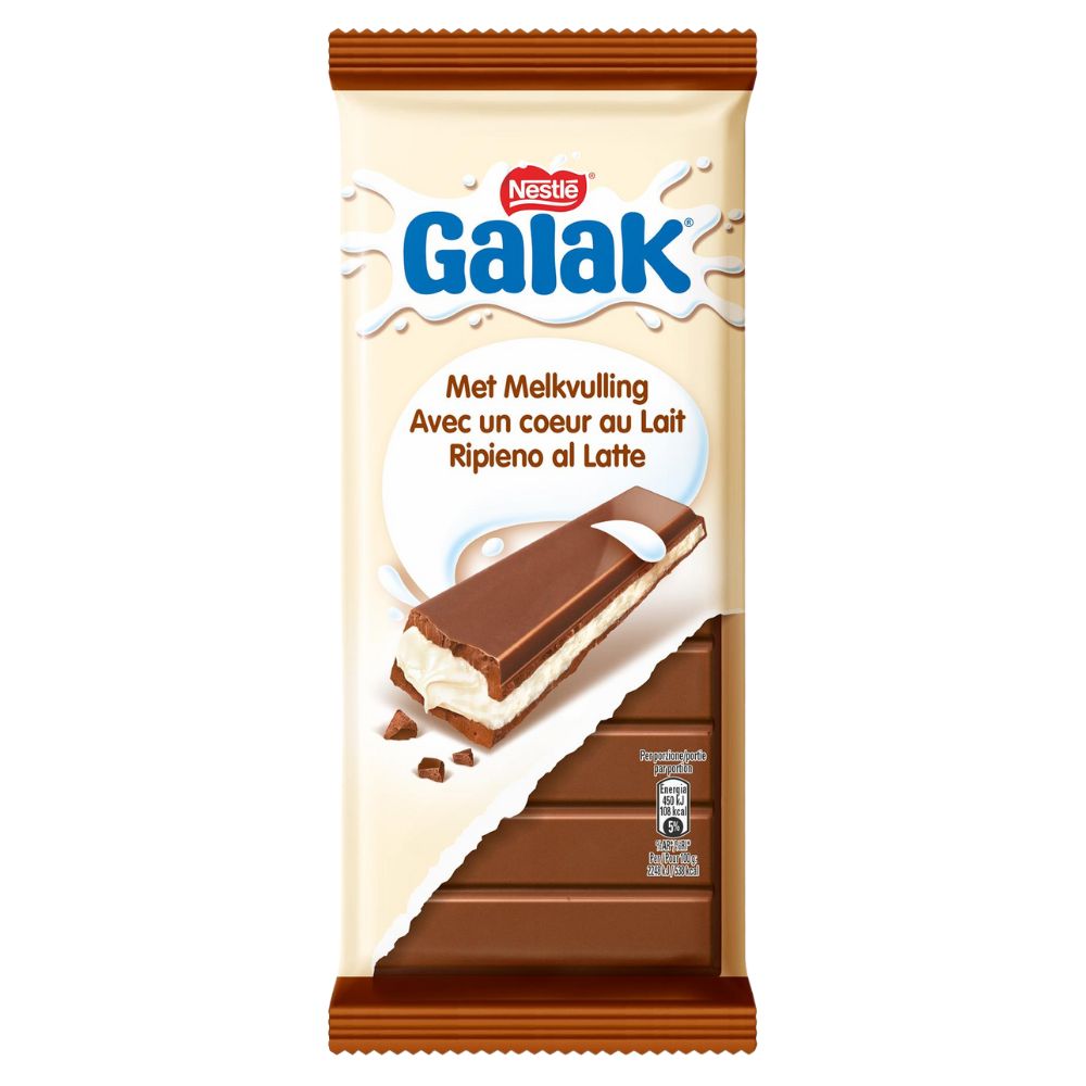 Galak Milchschokolade - Tafel Milchschokolade gefüllt mit Milchcreme ...