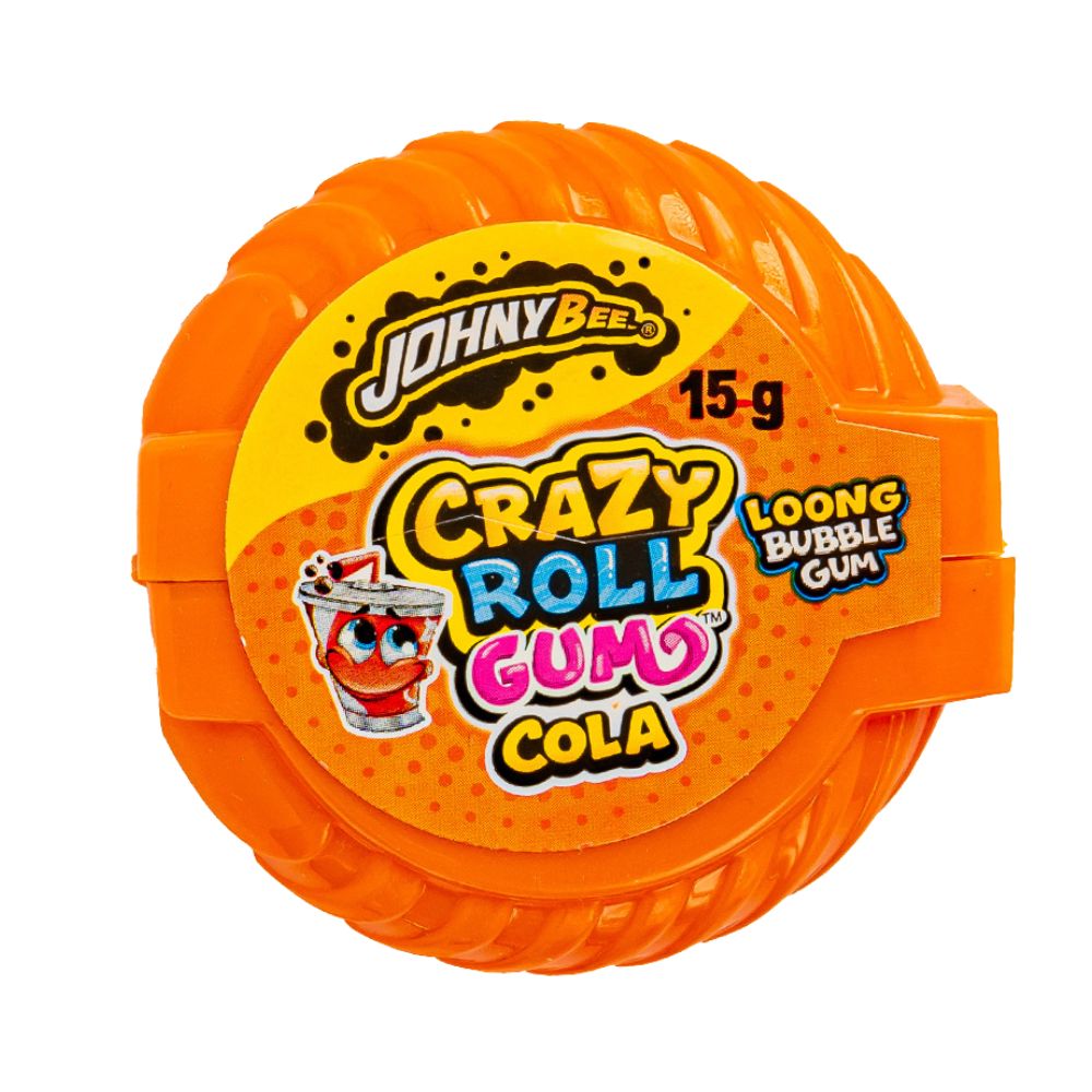 Johny Bee Crazy Roll Cola Bubble Gum - Kaugummi mit cola Geschmack, 15g ...