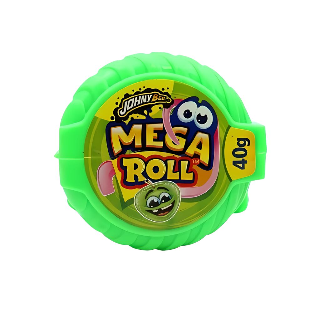Johny Bee Mega Roll Green Apple Bubble Gum - Kaugummi mit grünem ...