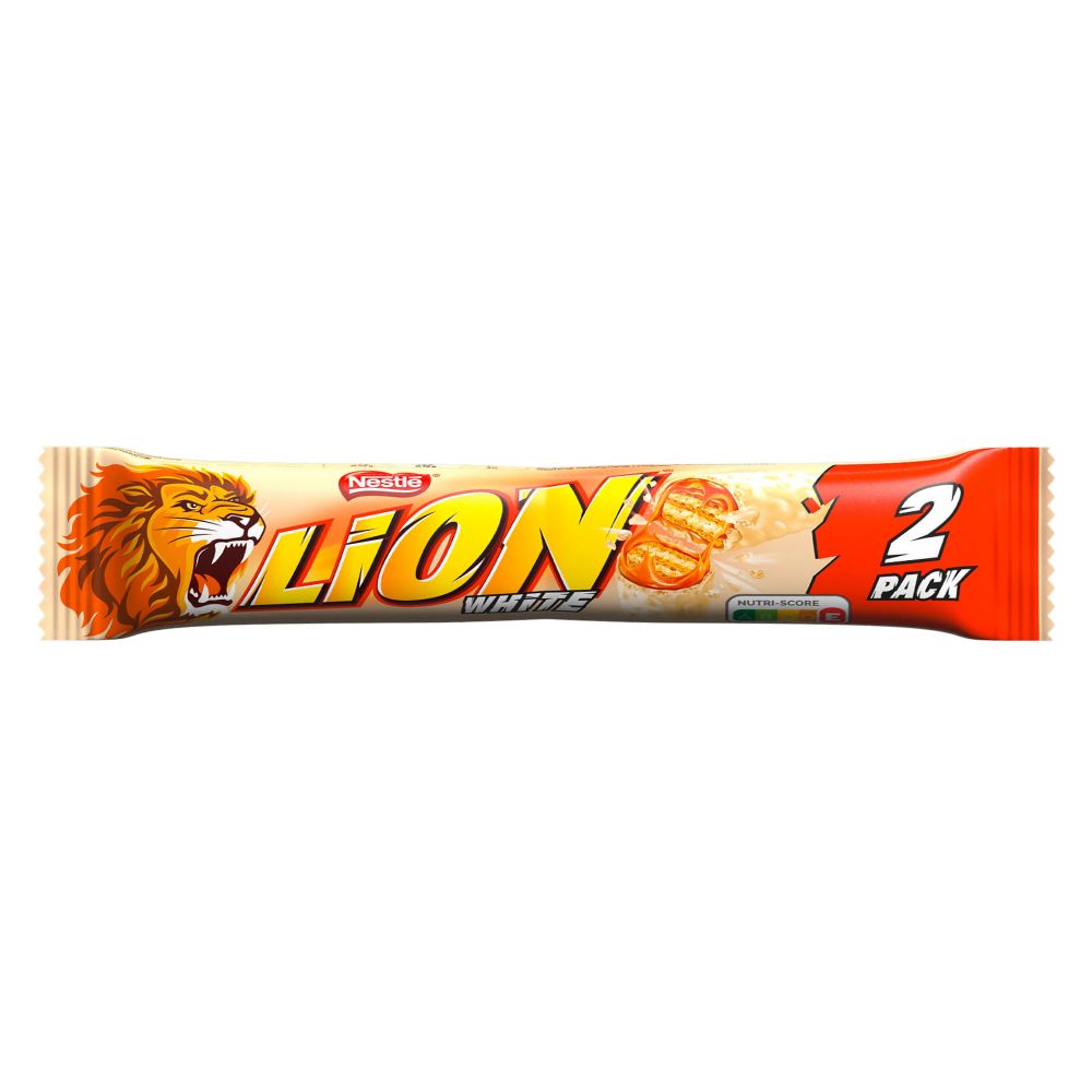 Lion White - Schokoriegel gefüllt mit Waffeln und Puffreis, 60g ...