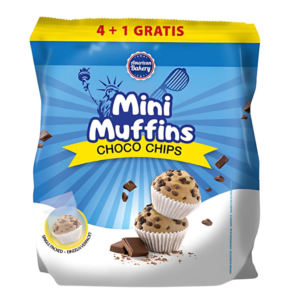 Mini Muffins Choco Chips - Mini-Muffins mit Schokoladenstückchen, 125g ...