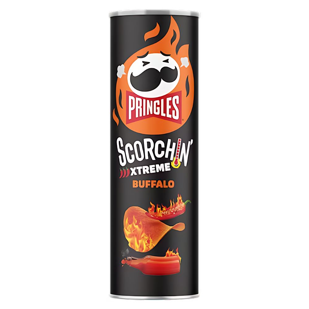 Pringles Scorchin Xtreme Buffalo - Chips mit Buffalo-Sauce-Geschmack ...