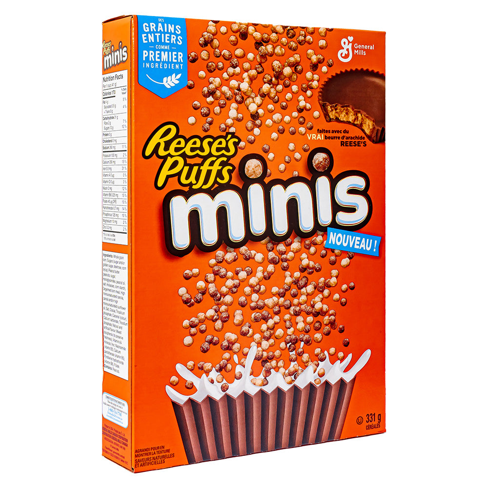Reese's Puffs Minis - Mini-Kakaocerealien mit Erdnussbutter, 331g ...