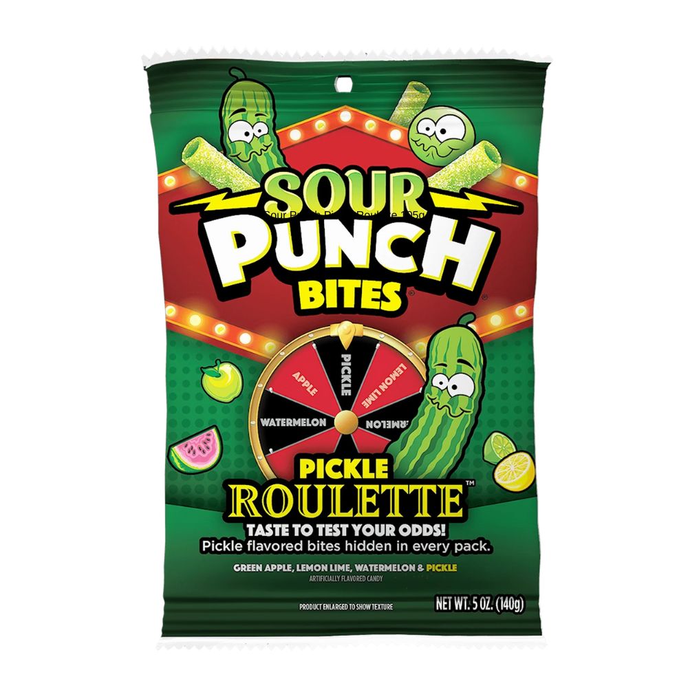 Sour Punch Bites Pickle Roulette - caramelle gommose gusti a sorpresa ...