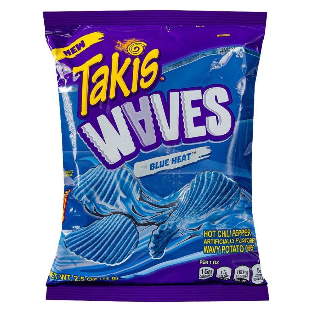 Takis Waves Blue Heat - würzige Chips mit Limettengeschmack, 71g ...