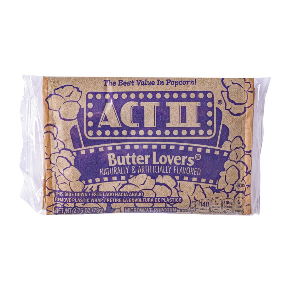 Act II Butter Lovers Microwave Popcorn - Butter Popcorn 78g – American ...
