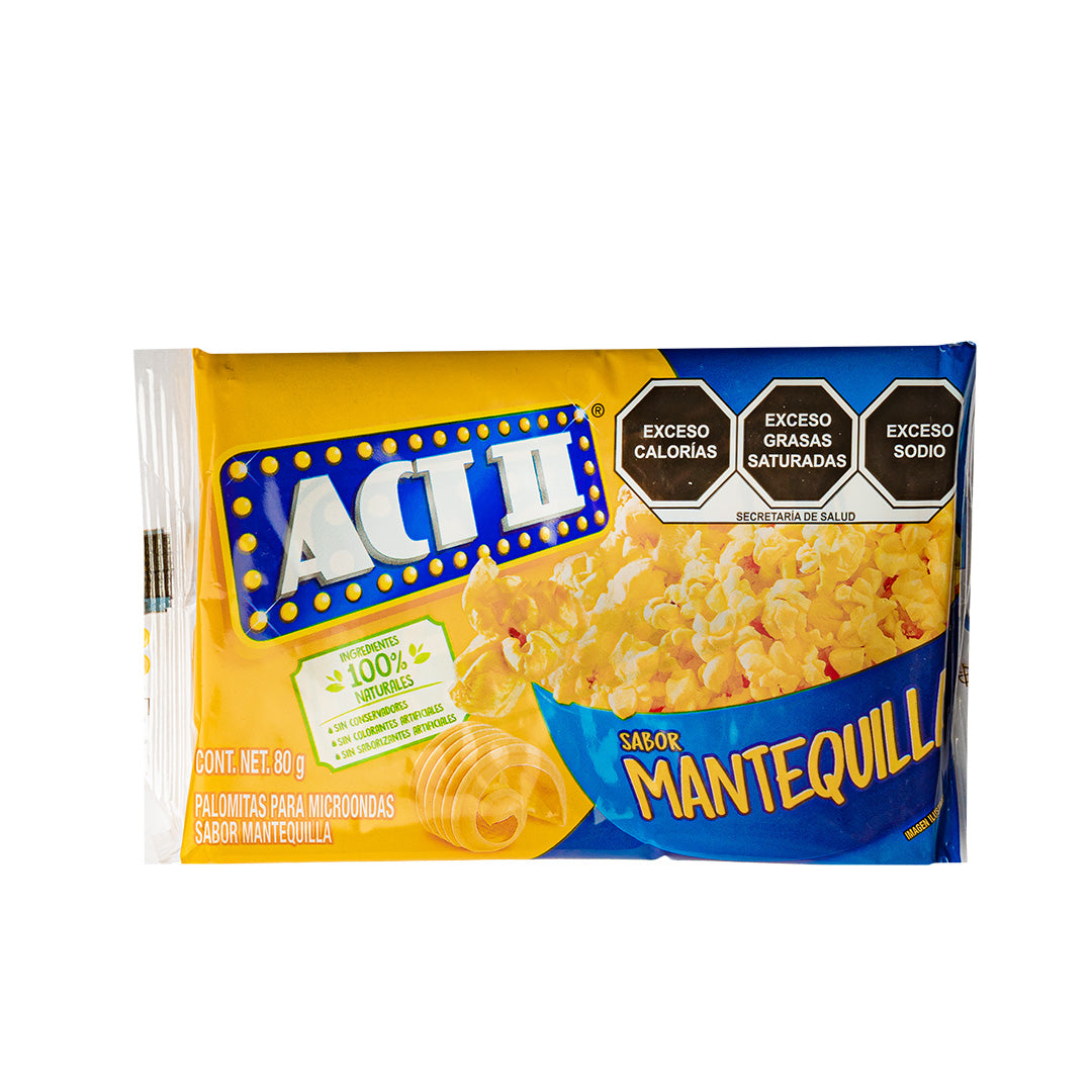 ACT II Lovers Mantequilla - Mikrowellen-Popcorn mit Butter, 80g ...