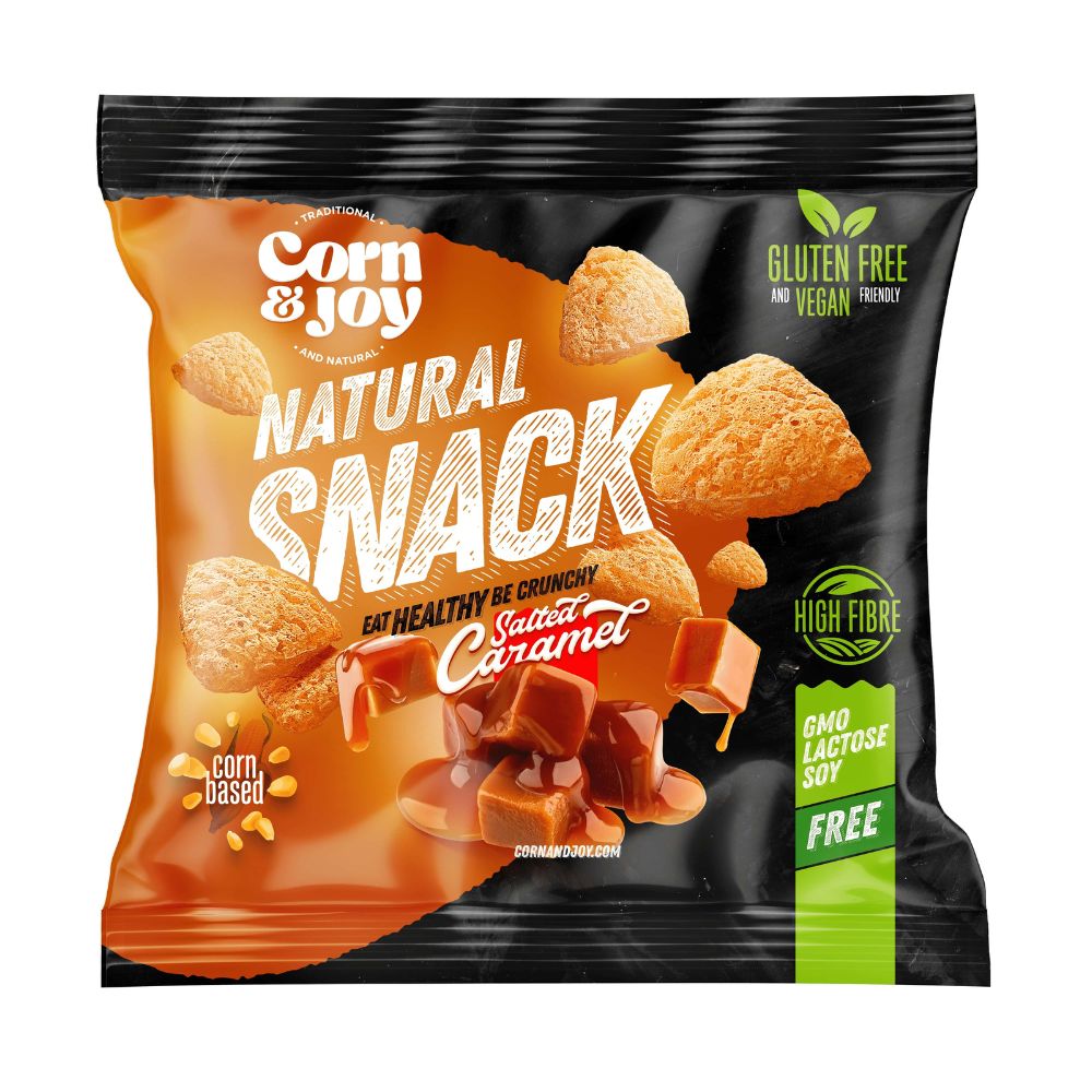 Corn&Joy Natural Snack Salted Caramel - snack aus Mais mit gesalzenem ...