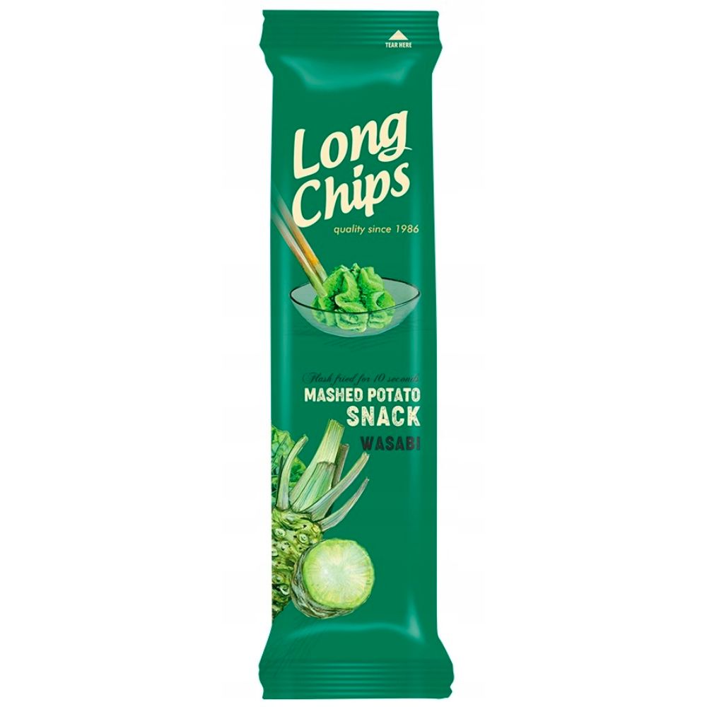 Long Chips Wasabi - lange Chips mit Wasabi-Geschmack, 75g – American Uncle
