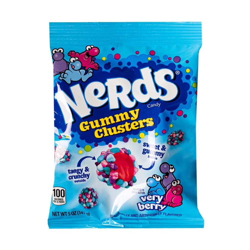 Wonka Nerds Gummy Clusters Very Berry - Fruchtgummi mit roten Früchten ...