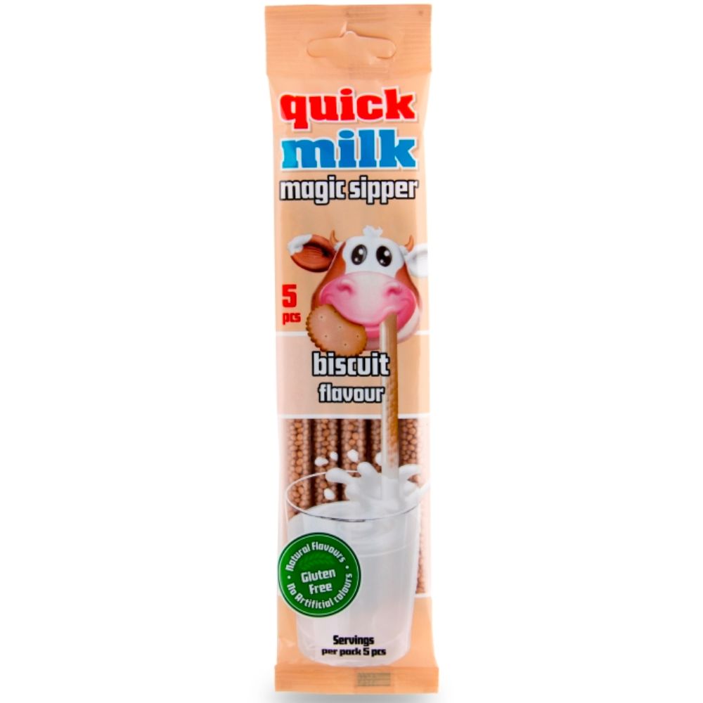 Quick Milk Magic Sipper Biscuit Flavor - Strohhalme mit Bonbons mit ...