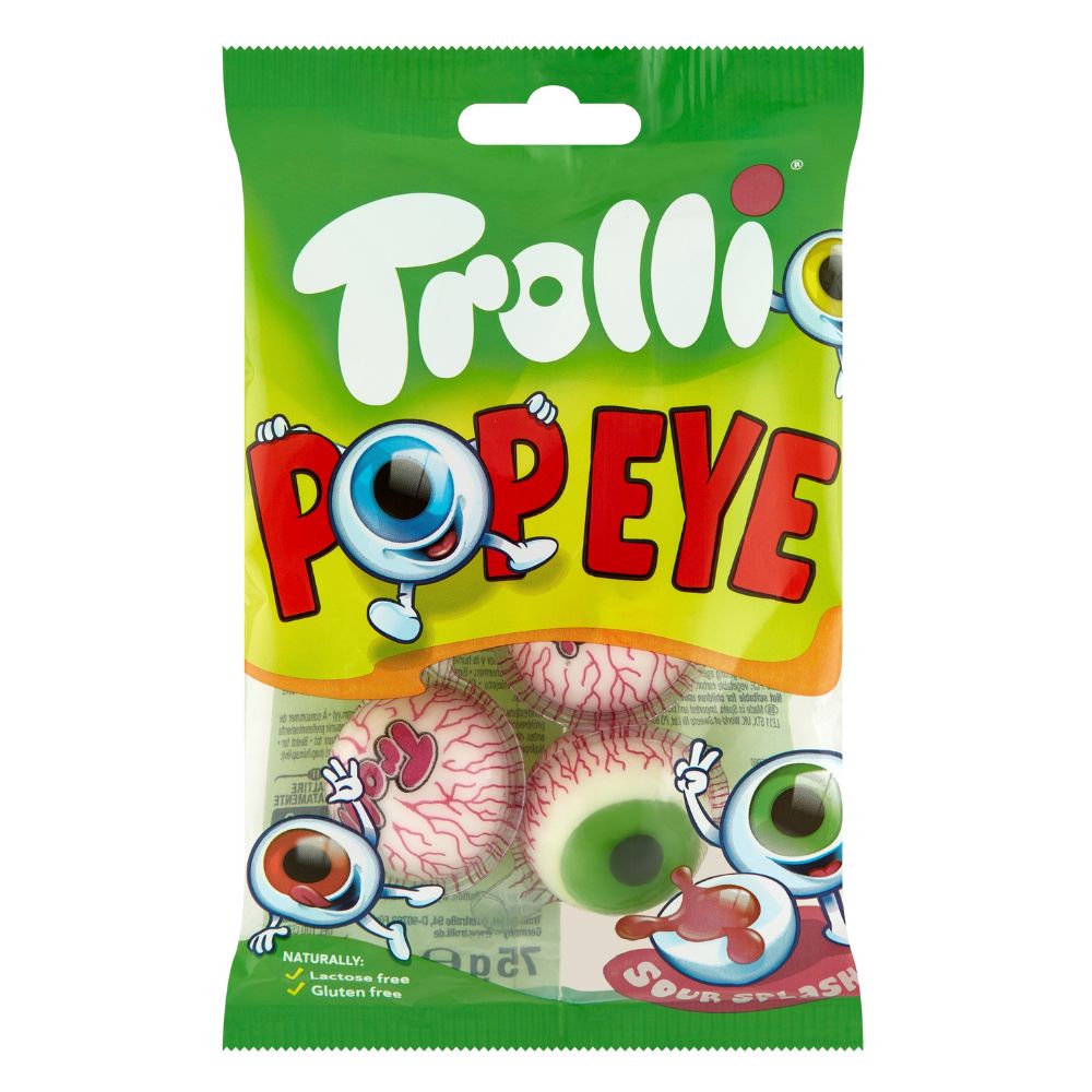 Trolli Pop Eye Sour Center - saure Fruchtgummis bonbons 75g – American ...