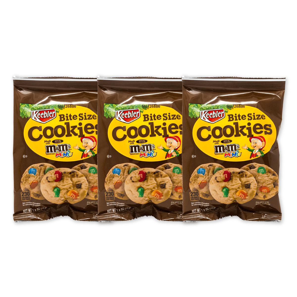 3 M&M's Bite Size Cookies - 3 Packungen mit Cookies gefüllt mit M&M's ...