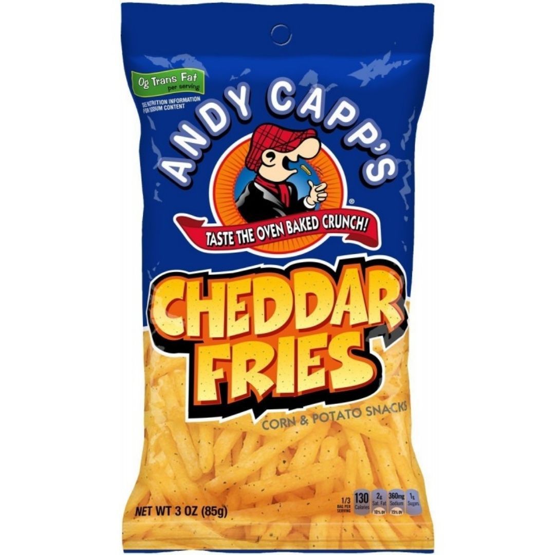 Andy Capp's Cheddar Fries - Cheddar-Pommes im Maxi-Format von 85g ...