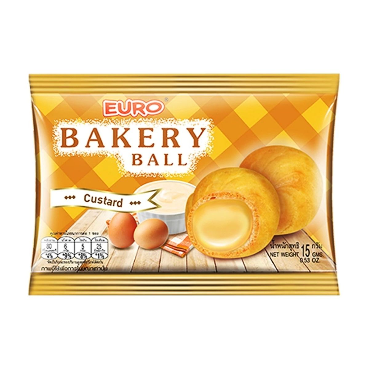 Euro Bakery Ball Custard - mit Vanillecreme gefüllte Kekse à 15g ...