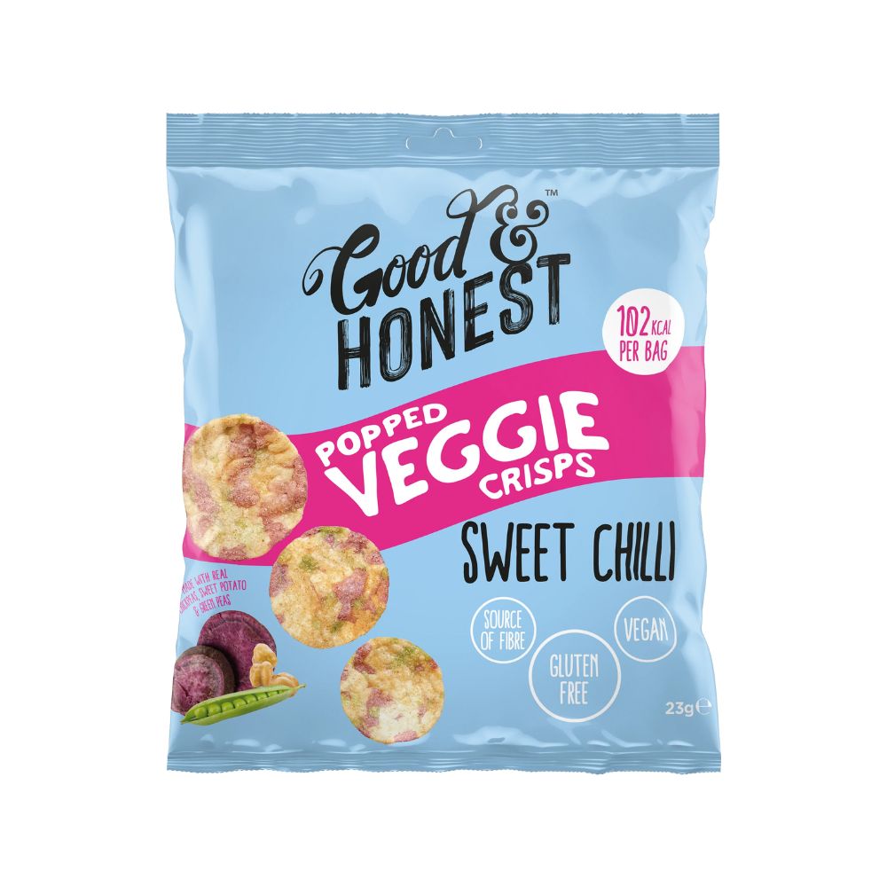 Good&Honest Popped Veggie Crisps Sweet Chilli - vegetarische Chips mit ...