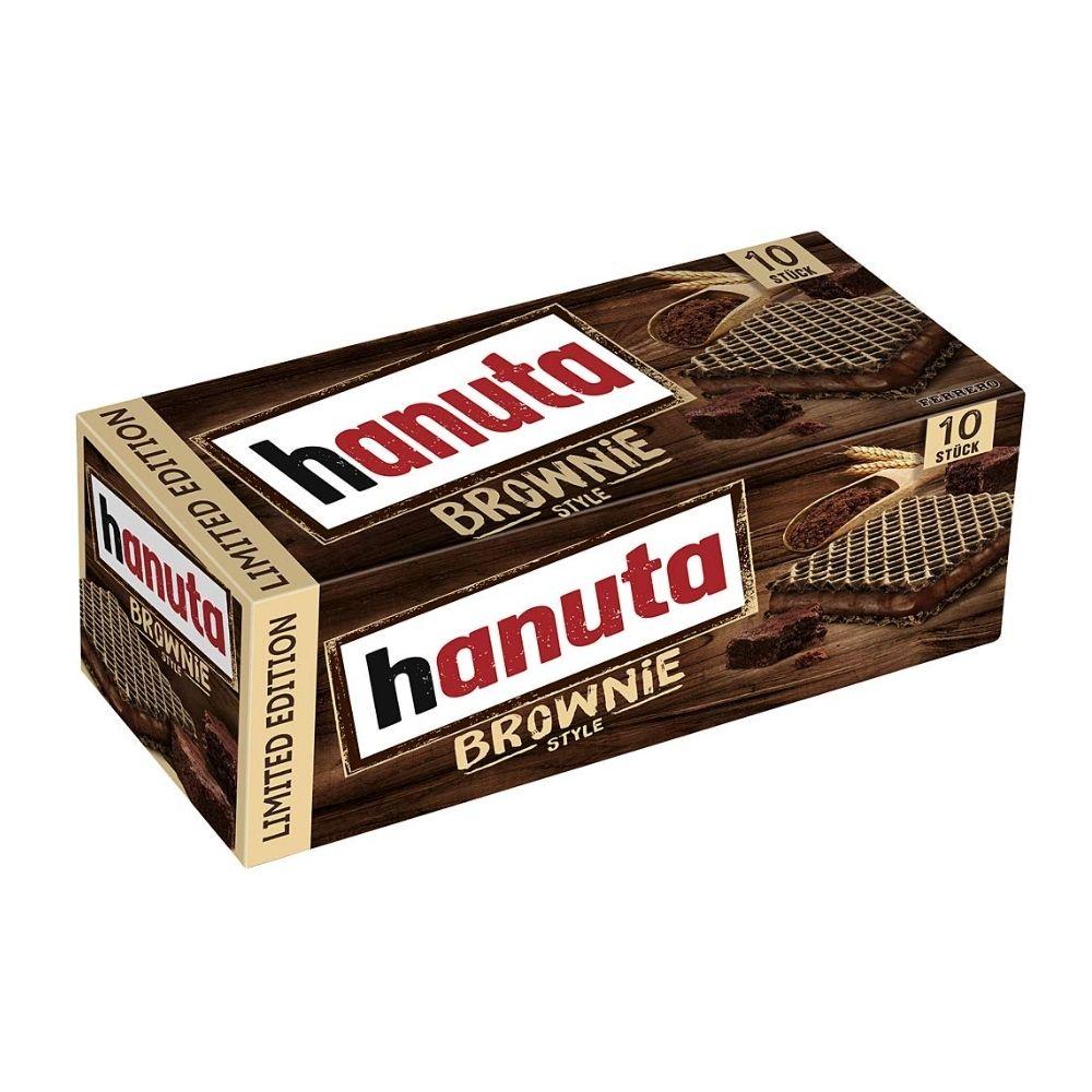 Hanuta Brownie Style - Packung mit 10 Schokoladenwaffeln mit Brownie ...