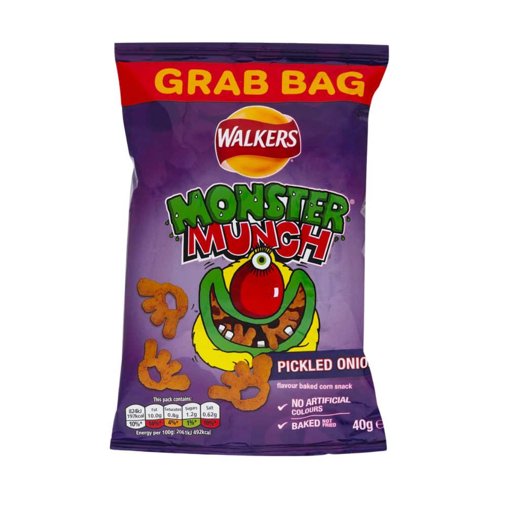 Walkers Monster Munch Pickled Onion - Chips mit Zwiebelgeschmack 40g ...