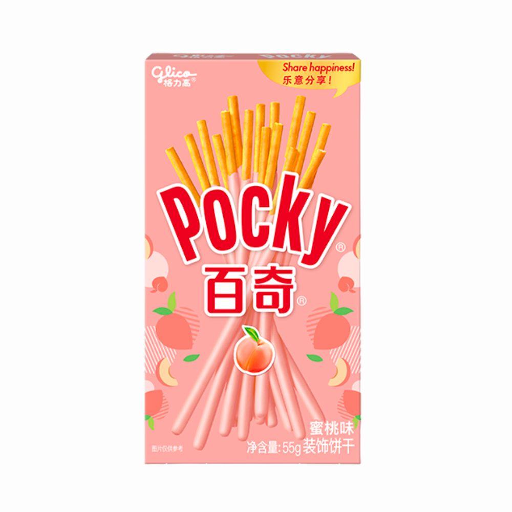 Pocky Peach - mit Pfirsichschokolade überzogene Cracker, 55g – American ...