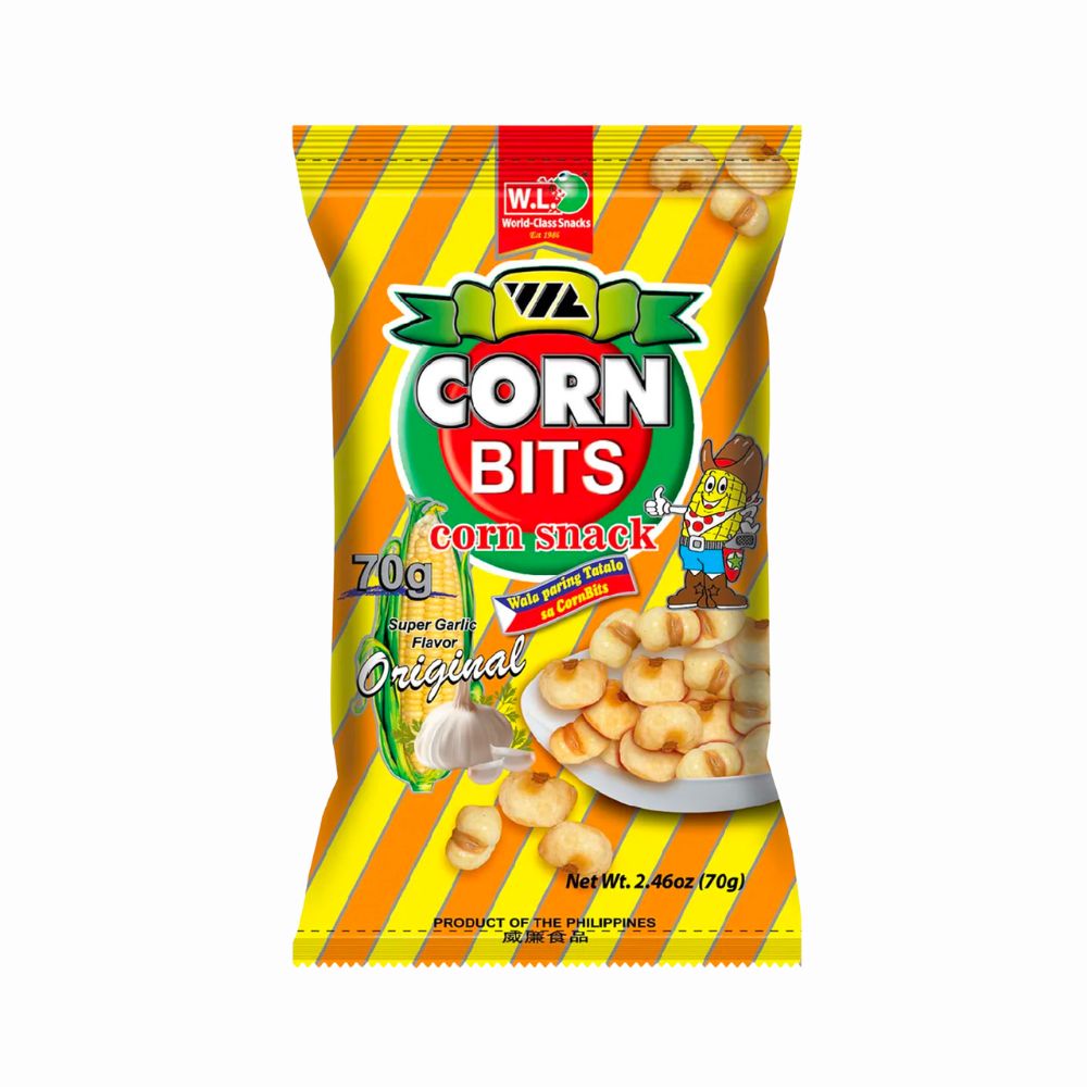 W.L. Corn Bits Corn Snack Super Knoblauch Original - Mais mit Knoblauch ...
