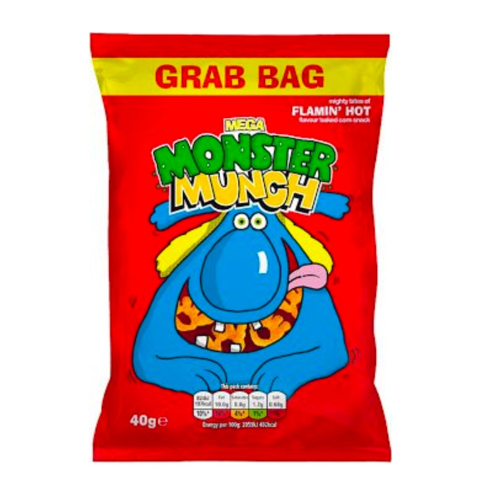 Walkers Monster Munch Flamin'Hot - scharfe gebackene Chips 40g ...